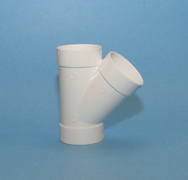 Electrolux Central Vacuum 2 inch PVC 45 degree Tee Y Elbow