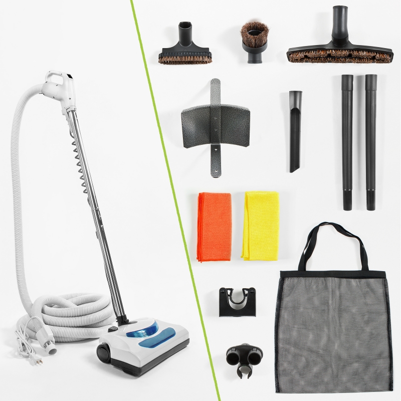 Beam Central Vacuum Electric Powehead 30 Ft Pigtail Hose Attachment Set